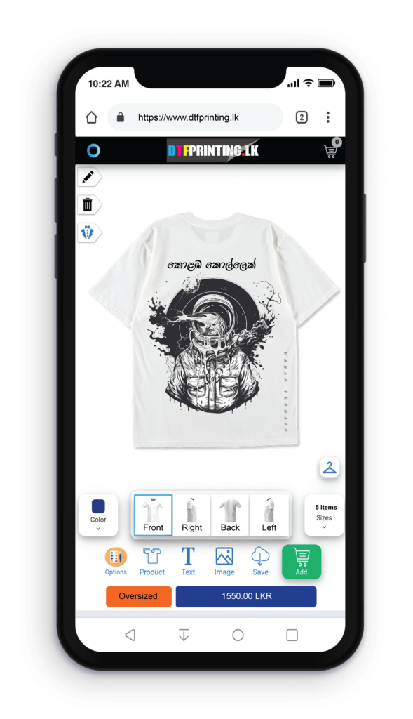 DTF Printing Sri Lanka | Design and Order Online | dtfprinting.lk